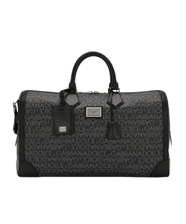 Dolce & Gabbana Printed Jacquard Holdall - Black