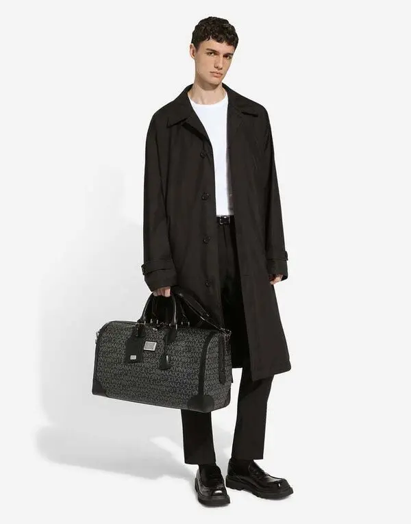 Dolce & Gabbana Printed Jacquard Holdall - Black