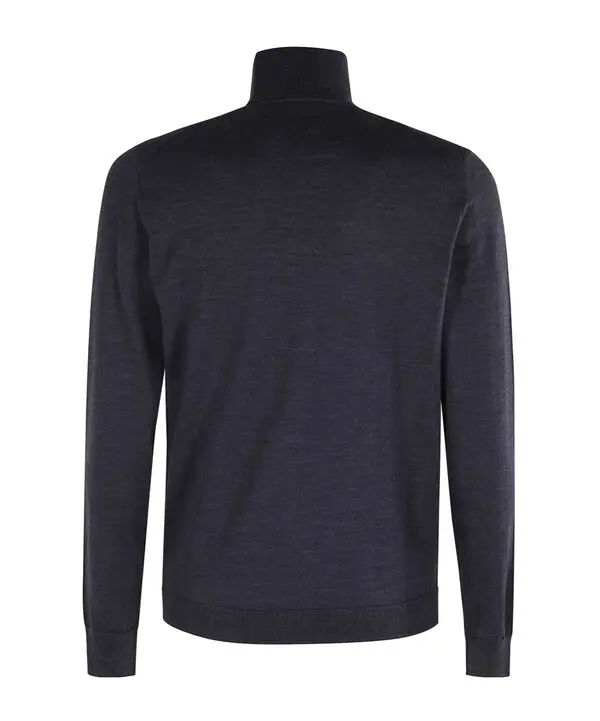 ROBERTO COLLINA Long Sleeve Turtleneck Sweater - Black