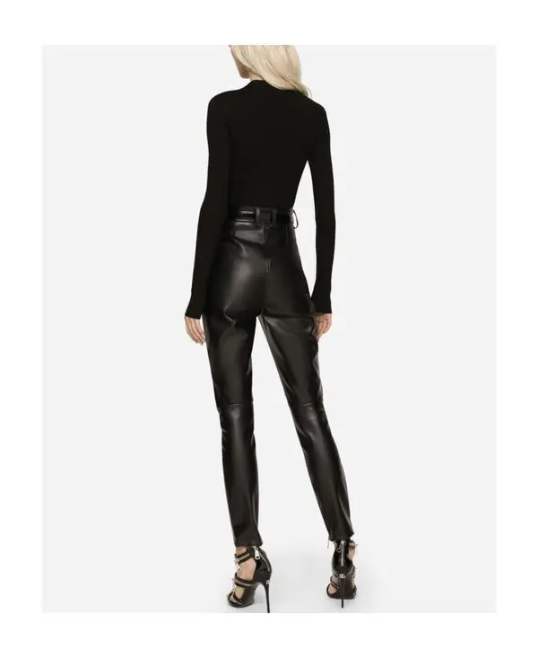 Dolce & Gabbana Ribbed Knit Bustier Sweater