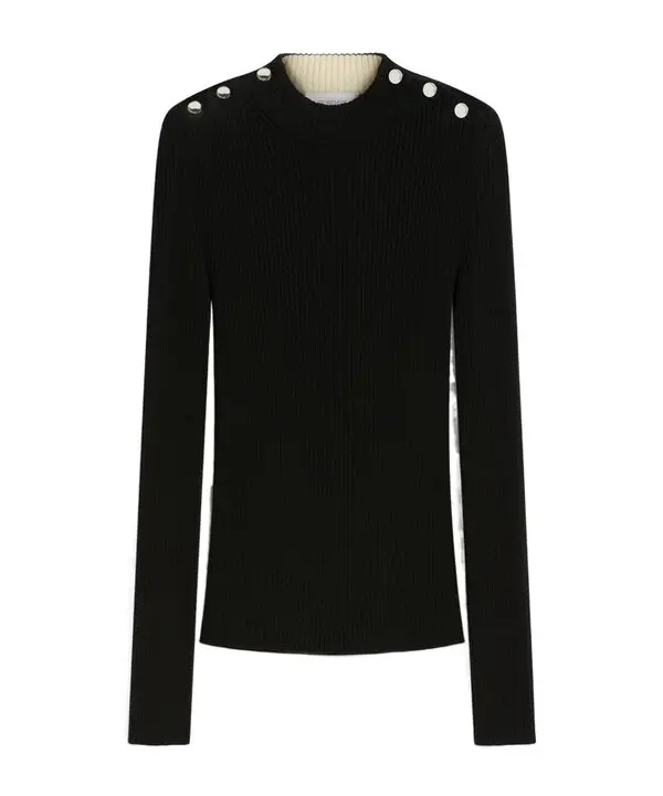 Sportmax Renania Fitted Knitted Jumper - Black