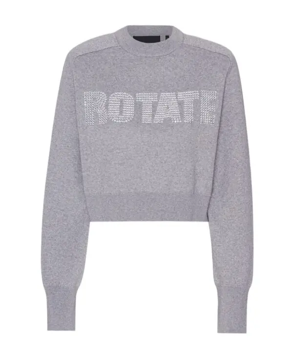 ROTATE BY BIRGER CHRISTENSEN Crystal Logo Mélange Jumper