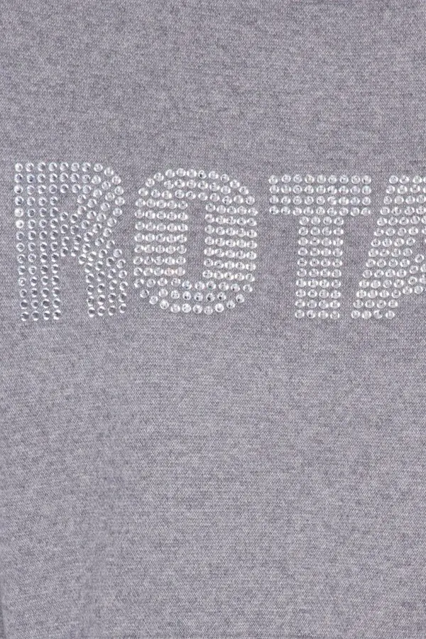 ROTATE BY BIRGER CHRISTENSEN Crystal Logo Mélange Jumper