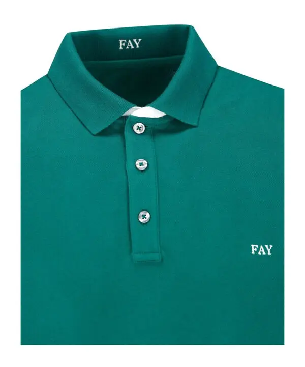 FAY Logo-embroidered Short-sleeved Polo Shirt