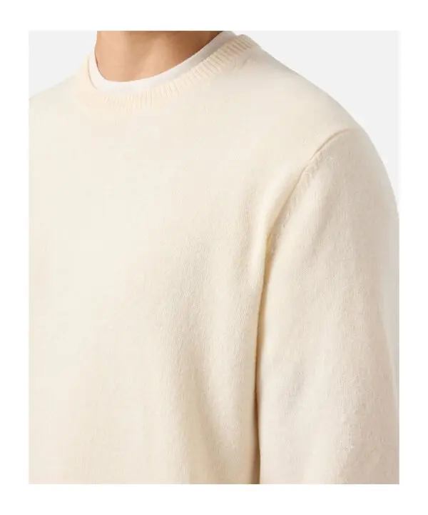 MC2 SAINT BARTH Ribbed Crewneck Jumper With Embroidered Logo - White