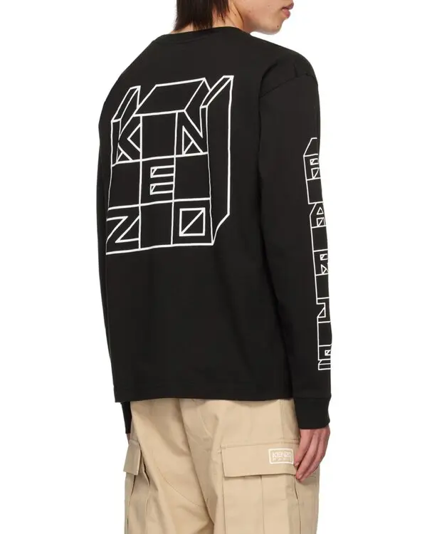 Kenzo Logo Printed Long-sleeved T-shirt