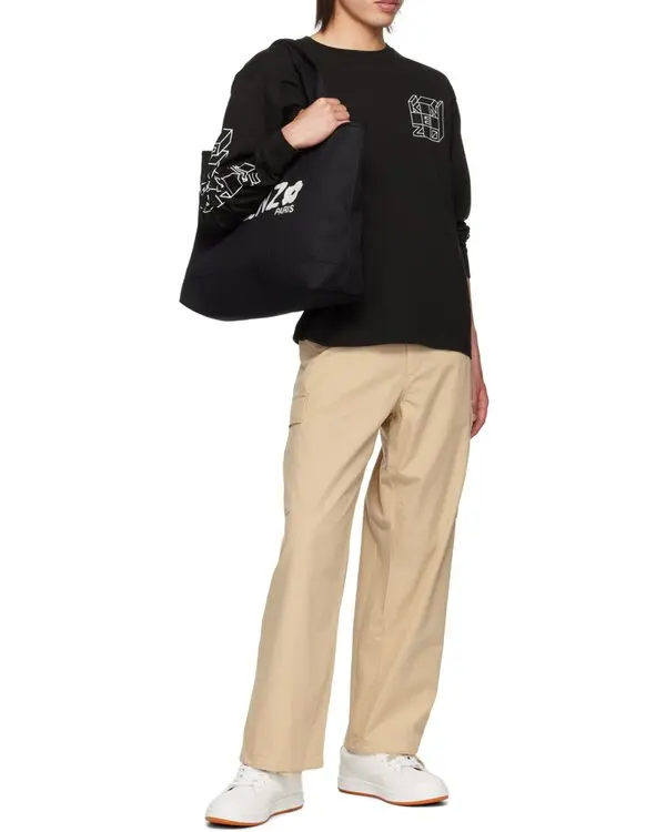 Kenzo Logo Printed Long-sleeved T-shirt