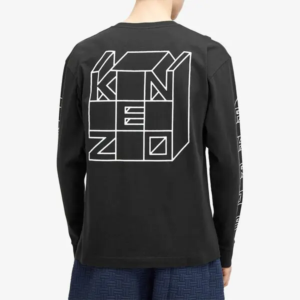 Kenzo Logo Printed Long-sleeved T-shirt