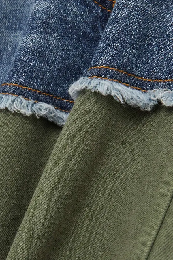 Chloé Paneled Denim Midi Dress