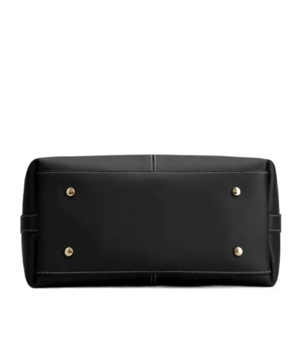 TOD'S Logo Engraved Small Shopper Bag - Black