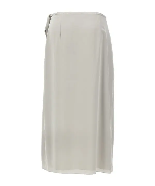 Theory Flared Hem Wrapped Midi Skirt