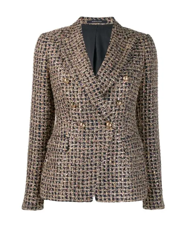 Tagliatore Double-breasted Blazer With Lurex Effect