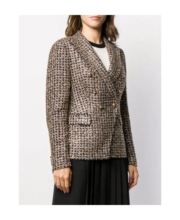 Tagliatore Double-breasted Blazer With Lurex Effect
