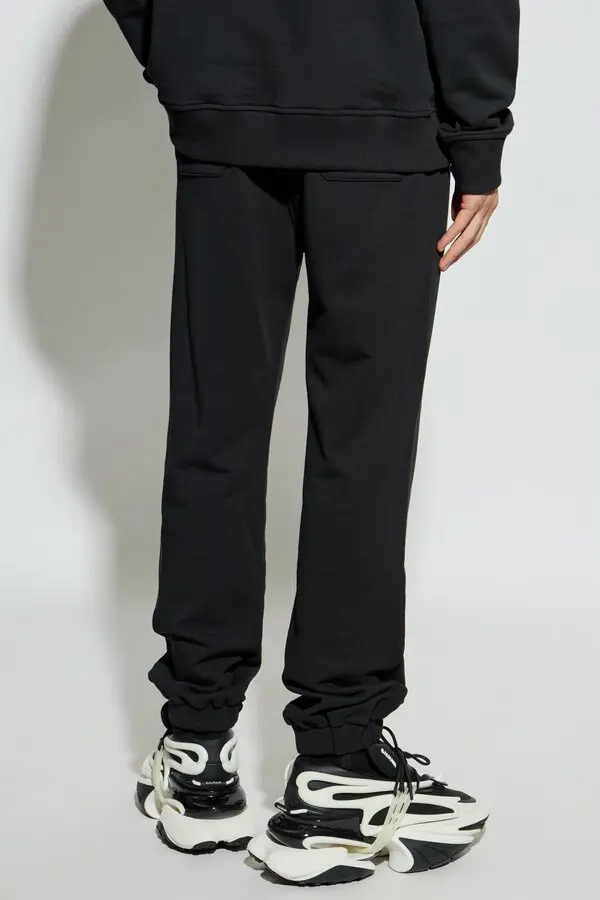 Balmain Logo Printed Drawstring Sweatpants - Black