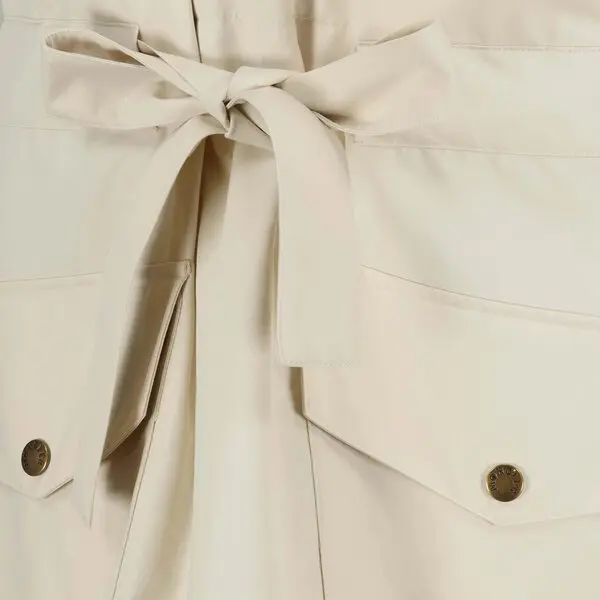 Moncler Drawstring Crewneck T-shirt Dress - White Ivory