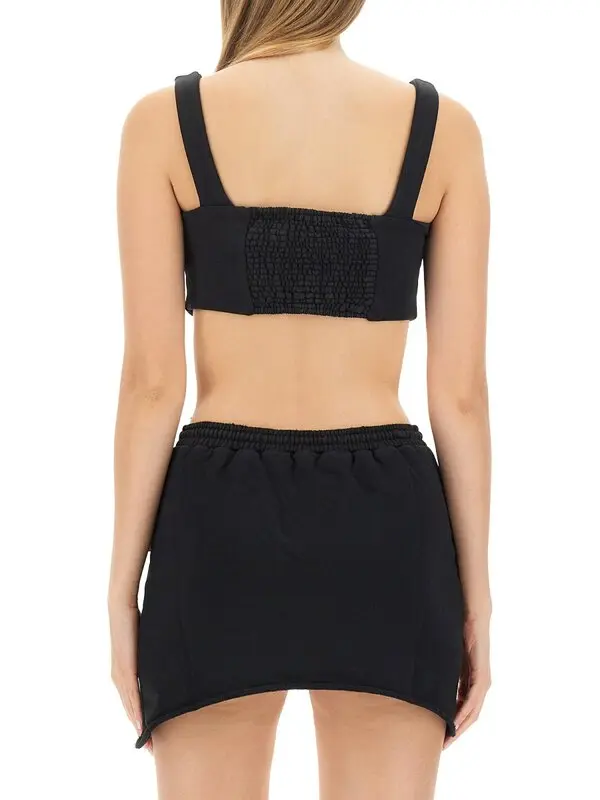 BARROW Smiley Face Sleeveless Cropped Top