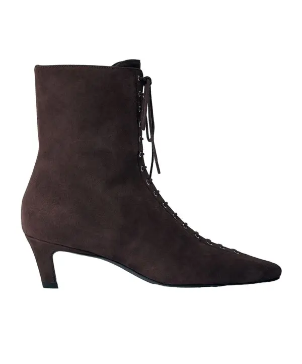 TOTEME Square-toe Lace-up Ankle Boots