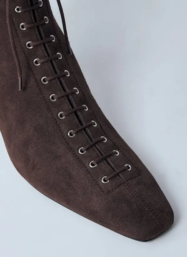 TOTEME Square-toe Lace-up Ankle Boots