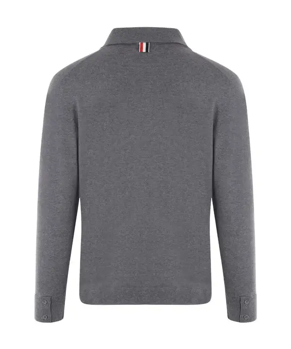 Thom Browne Striped Trim Knitted Cardigan
