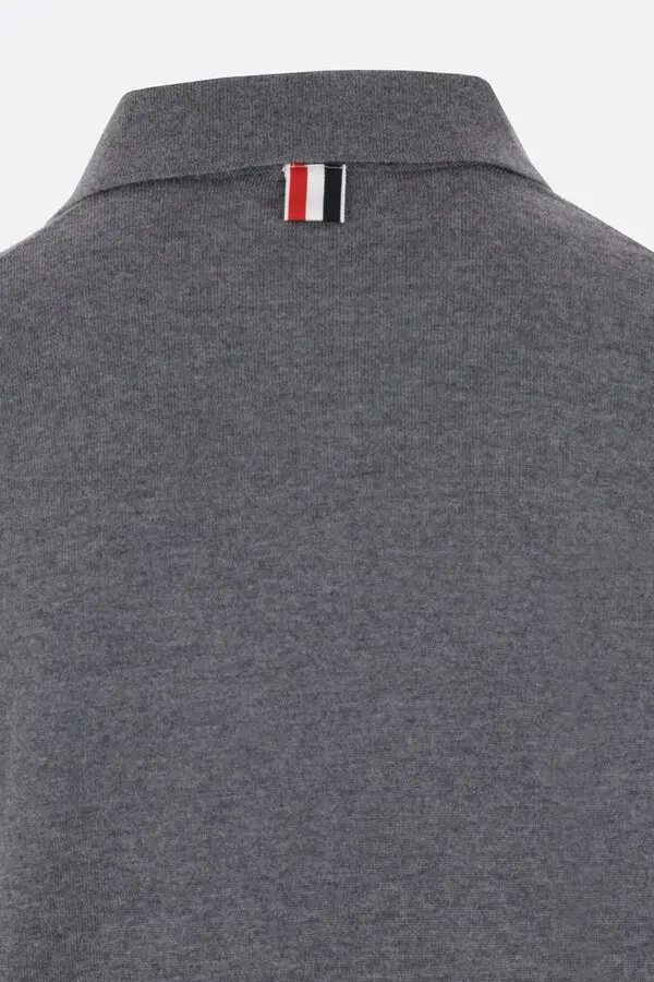 Thom Browne Striped Trim Knitted Cardigan