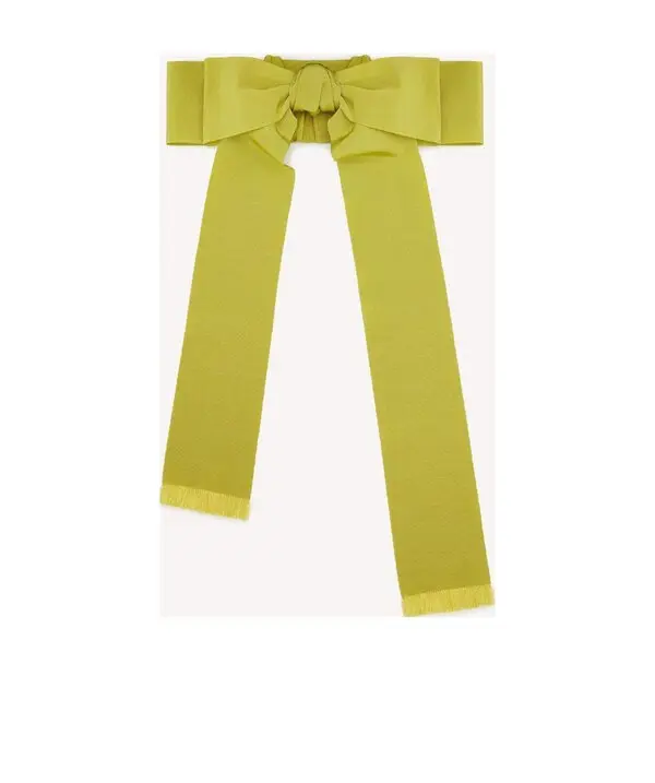 Red Valentino Fringe-detailed Bow Tie - Yellow
