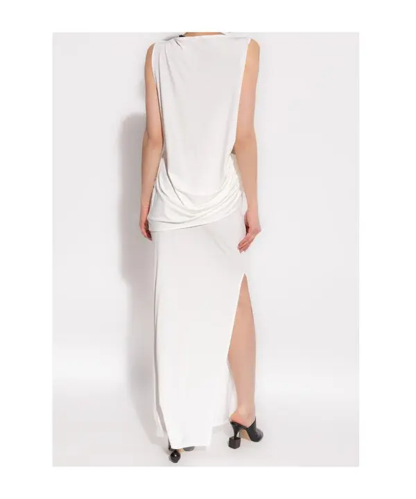 Jacquemus Sleeveless Maxi Dress With Asymmetrical Draping