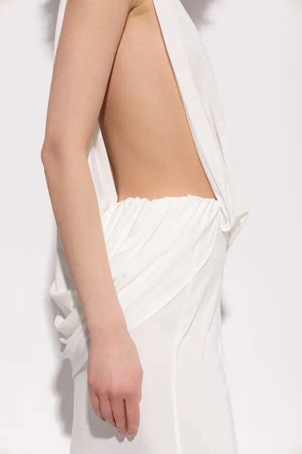 Jacquemus Sleeveless Maxi Dress With Asymmetrical Draping