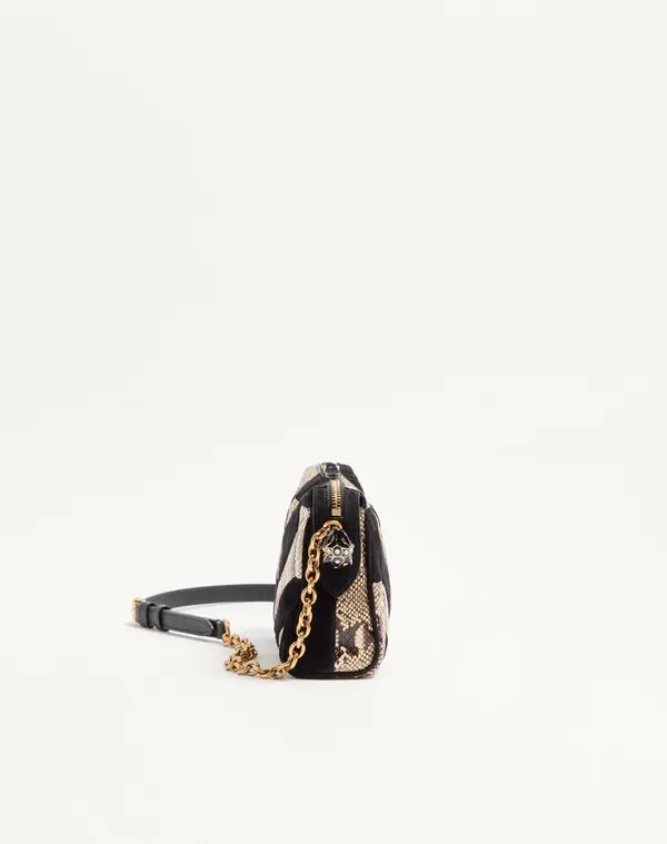 Valentino Garavani Panthea Chevron Patterned Small Shoulder Bag