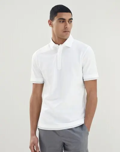 Brunello Cucinelli Short-sleeved Polo Shirt - White
