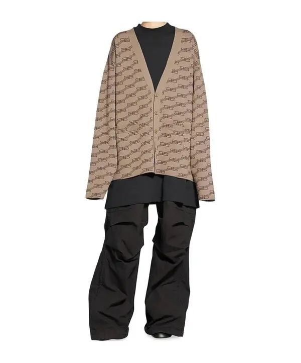 Balenciaga Long Sleeve Casual Jacket With Bb Letter Pattern