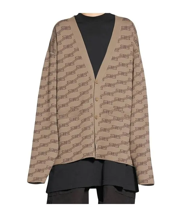Balenciaga Long Sleeve Casual Jacket With Bb Letter Pattern