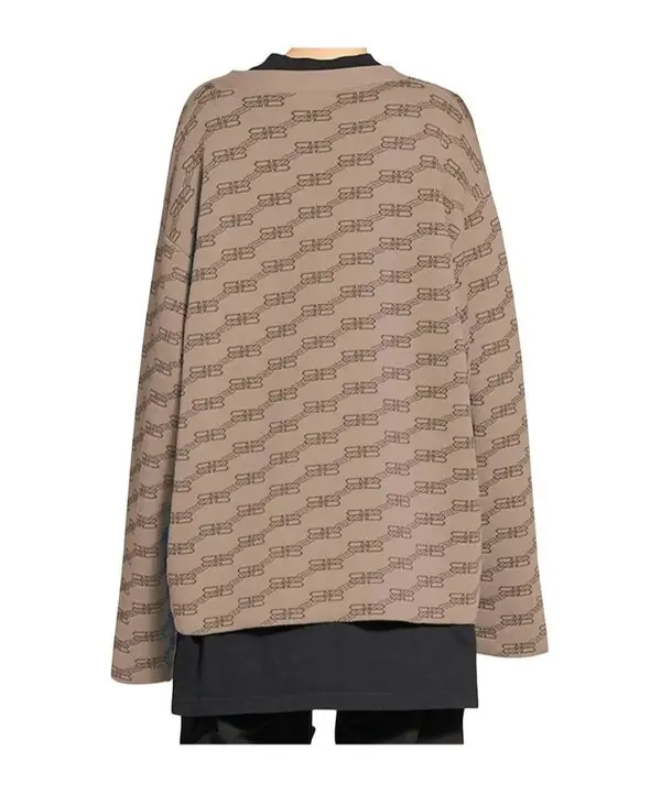 Balenciaga Long Sleeve Casual Jacket With Bb Letter Pattern