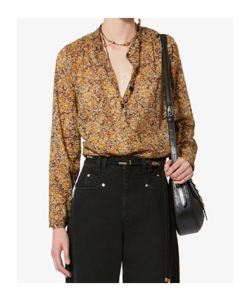 Isabel Marant Étoile Maria Voile Floral Printed Blouse - Khaki