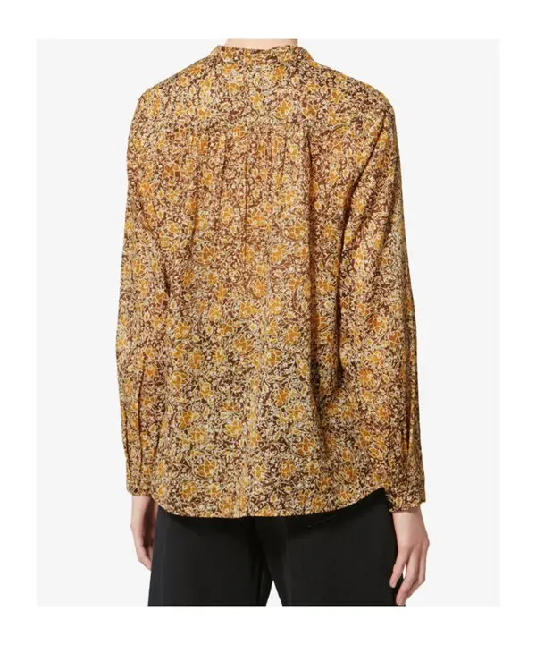 Isabel Marant Étoile Maria Voile Floral Printed Blouse - Khaki