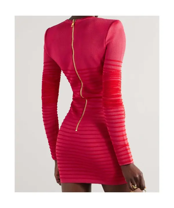 Balmain Wrap Effect Fitted Mini Dress