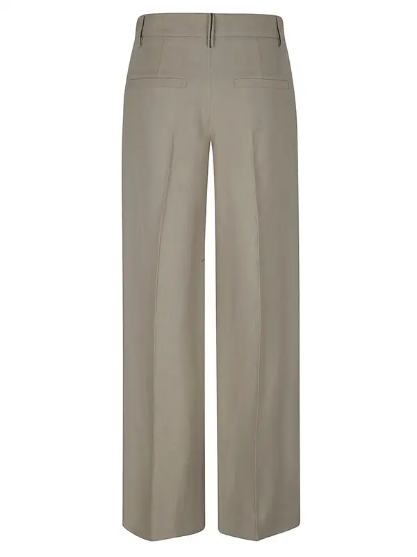 Brunello Cucinelli Pleated Straight-leg Trousers - Gray