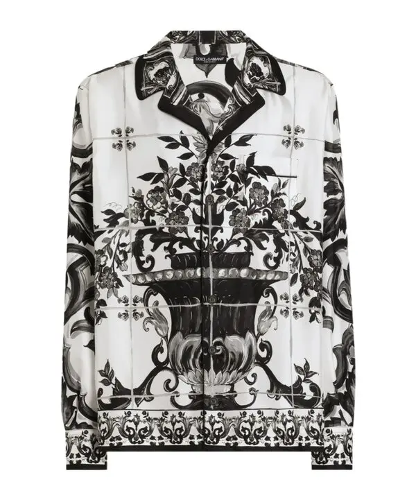 Dolce & Gabbana Dolce Gabbana Majolica Printed Twill Shirt - No
