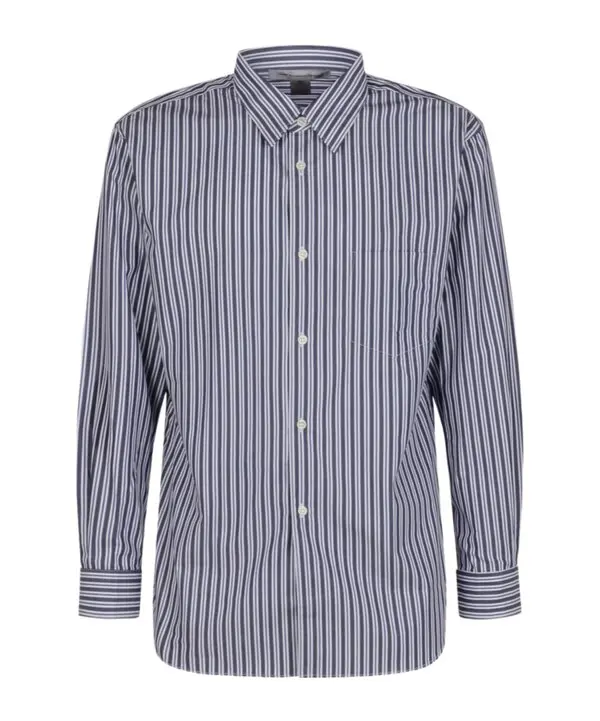 Comme Des Garçons Striped Button-up Shirt - Gray