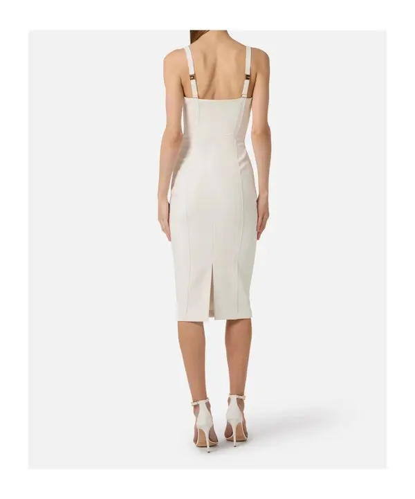 Elisabetta Franchi Strapped Corset Midi Dress