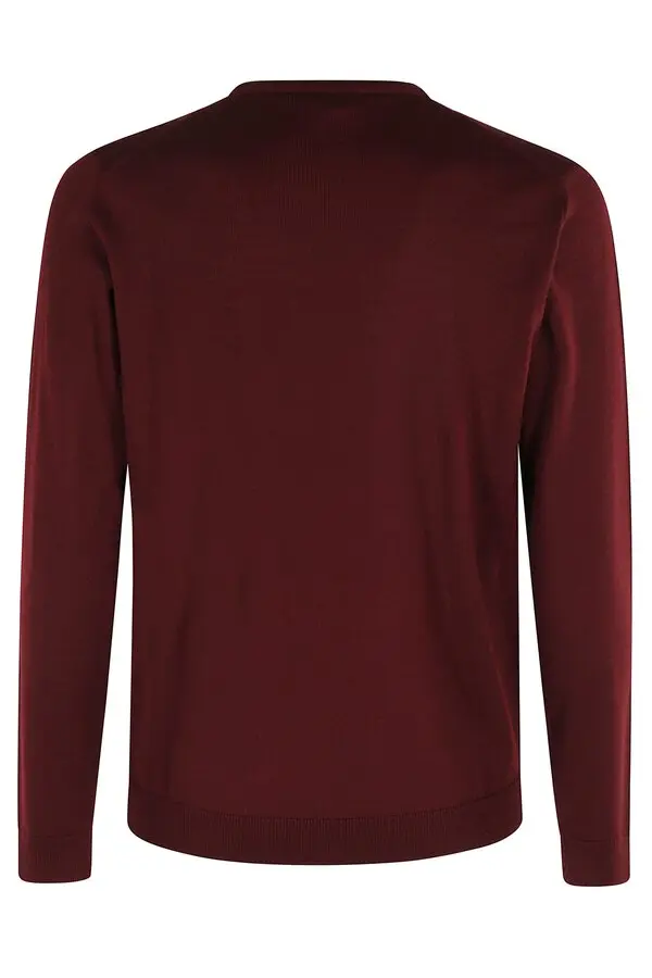 ROBERTO COLLINA Crew Neck Long Sleeve Sweater - Brown