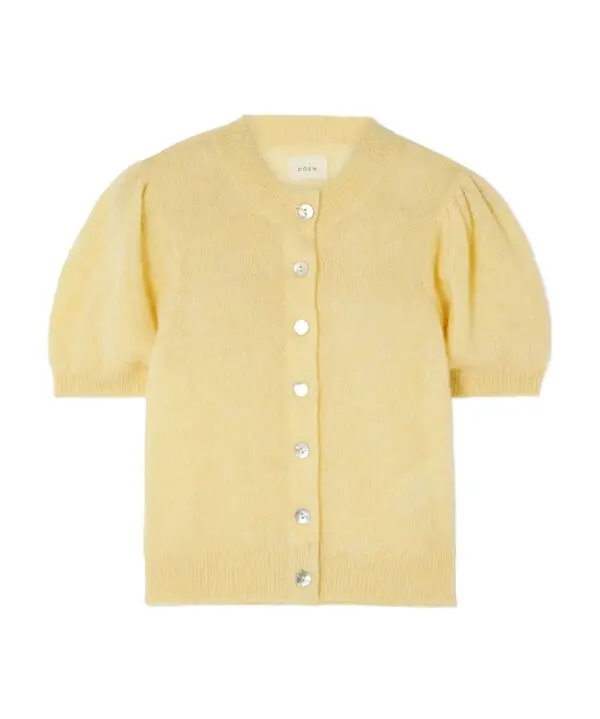 DÔEN Short-sleeved Cardigan - Nude