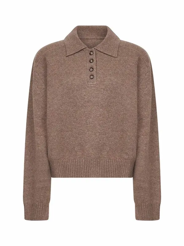 Loulou De Saison Cashmere Polo Knitwear - Brown