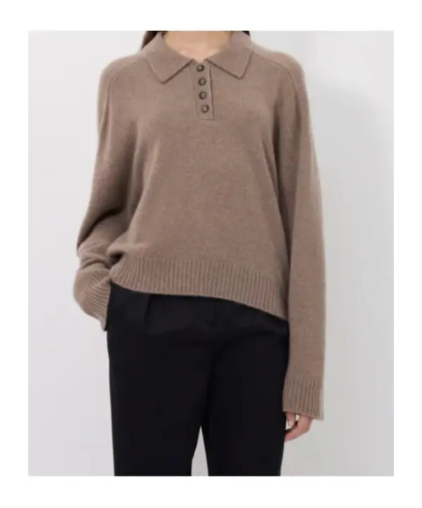 Loulou De Saison Cashmere Polo Knitwear - Brown