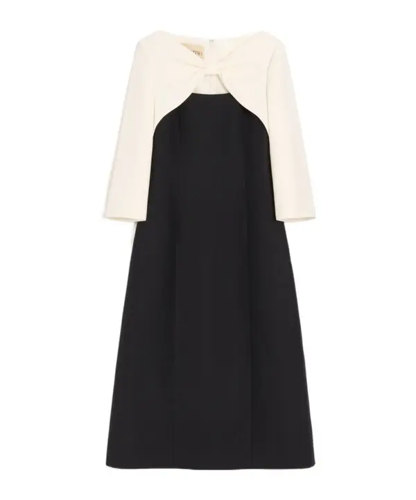 Valentino Garavani Midi Dress With Bow Detail - Black