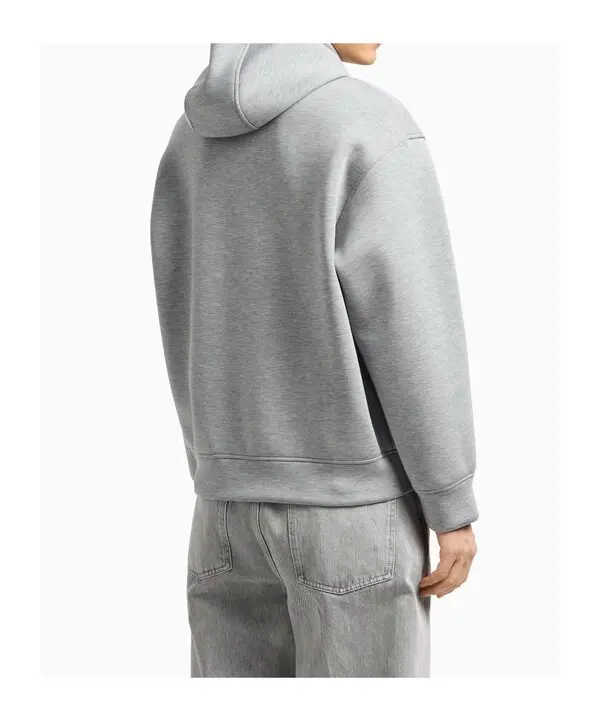 Emporio Armani Logo Embroidered Oversized Hoodie