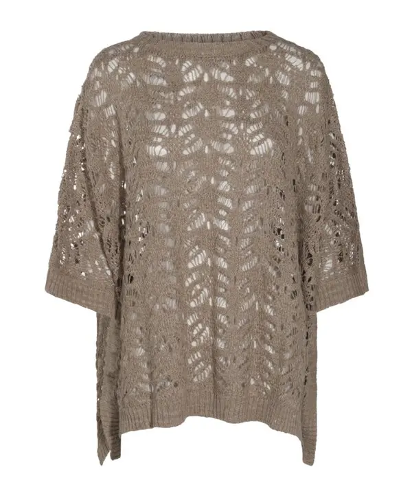 Brunello Cucinelli Openwork Knitted Crewneck Jumper