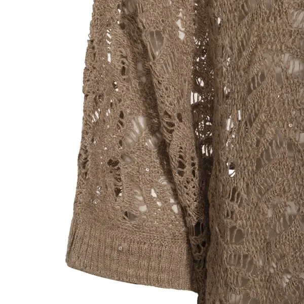 Brunello Cucinelli Openwork Knitted Crewneck Jumper
