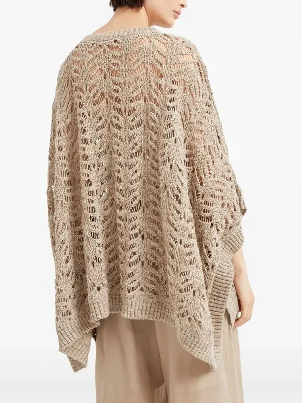 Brunello Cucinelli Openwork Knitted Crewneck Jumper