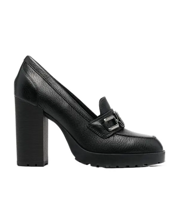 Hogan Logo Plaque Loafer Pumps