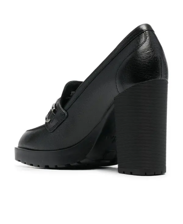 Hogan Logo Plaque Loafer Pumps